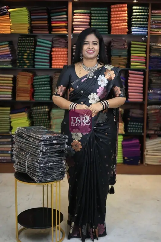 Multi Zari Floral Saree